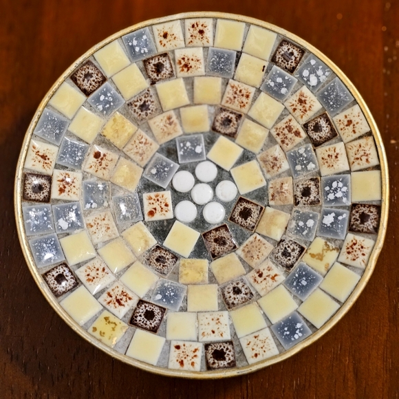 unknown | Other | Decor Vintage 96s Metal Mosaic Tile Ashtray Shallow ...